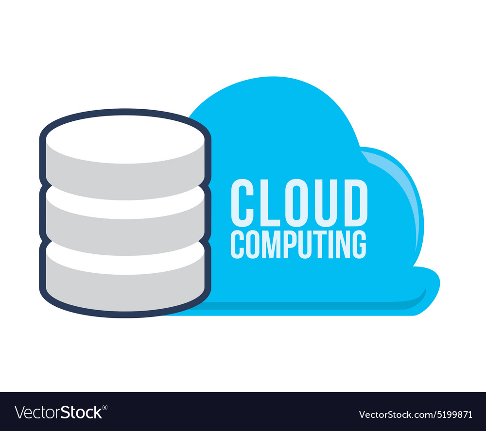 Cloud computing design Royalty Free Vector Image