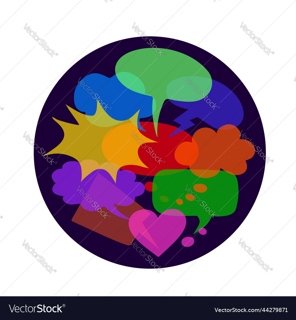 Dialogue balloons conversation clouds speech Vector Image Dialogue balloons conversation clouds speech Vector Image