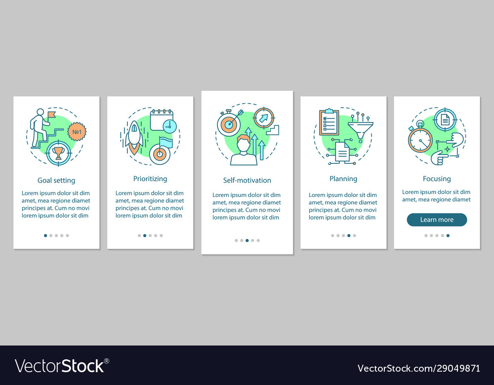 Hr skills onboarding mobile app page screen Vector Image