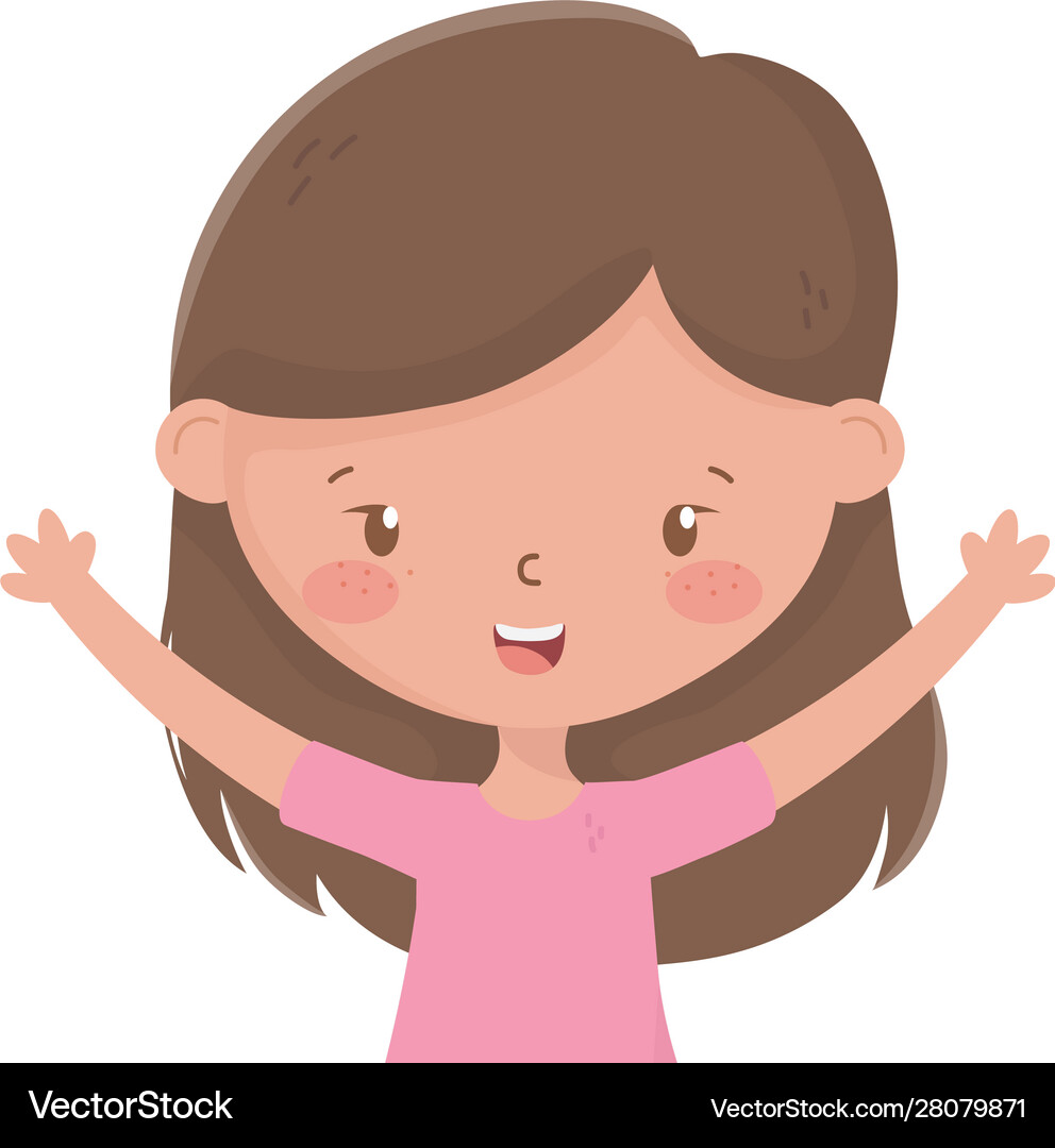 Isolated girl cartoon design Royalty Free Vector Image
