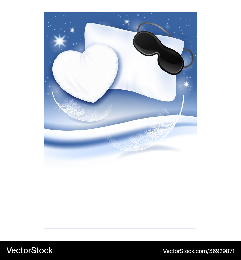 Orthopedic soft pillows advertising poster Vector Image