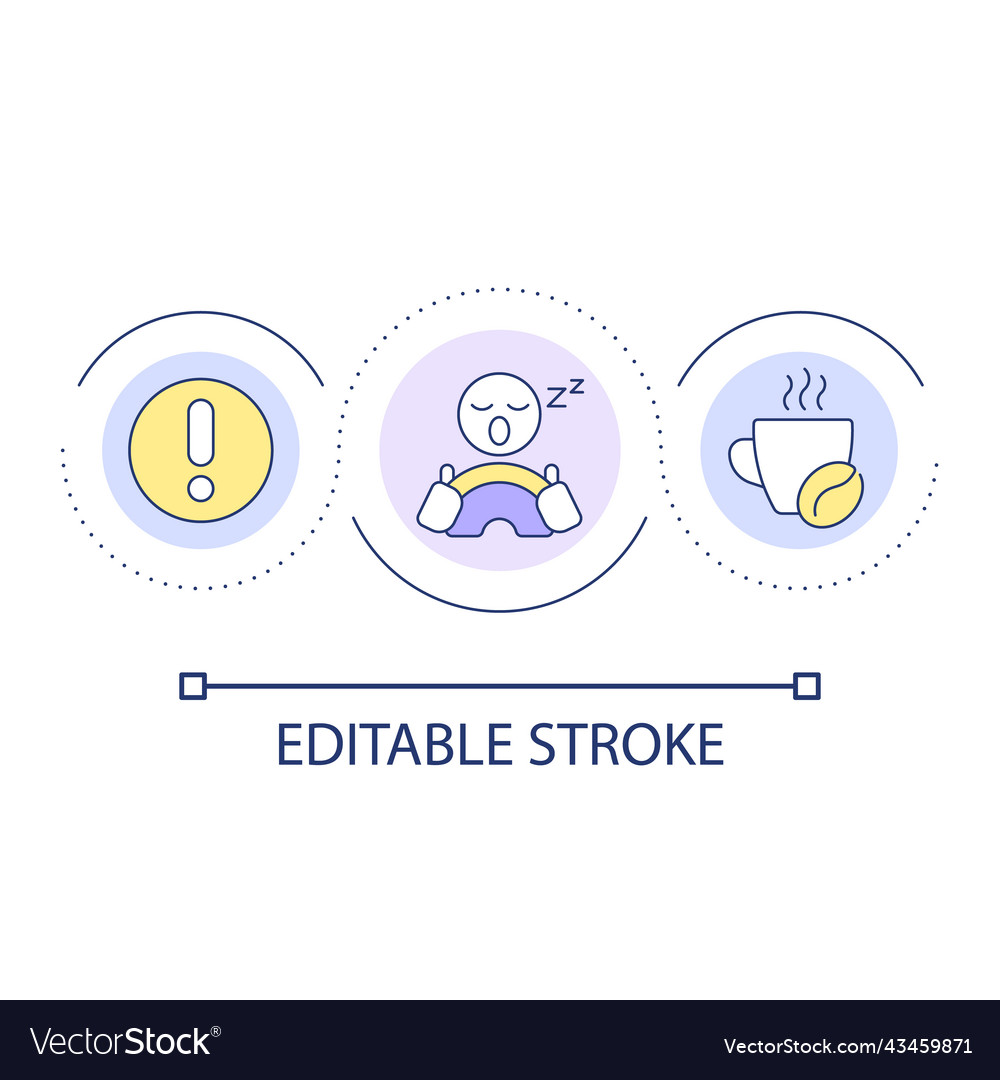 Rest enough before driving loop concept icon Vector Image