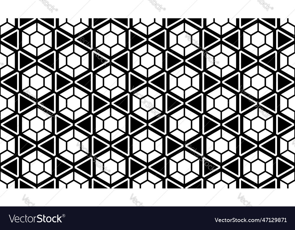 Seamless geometric hexagons pattern Royalty Free Vector
