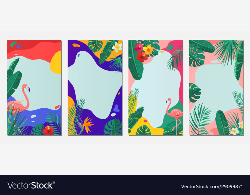 Summer abstract background set pattern Royalty Free Vector