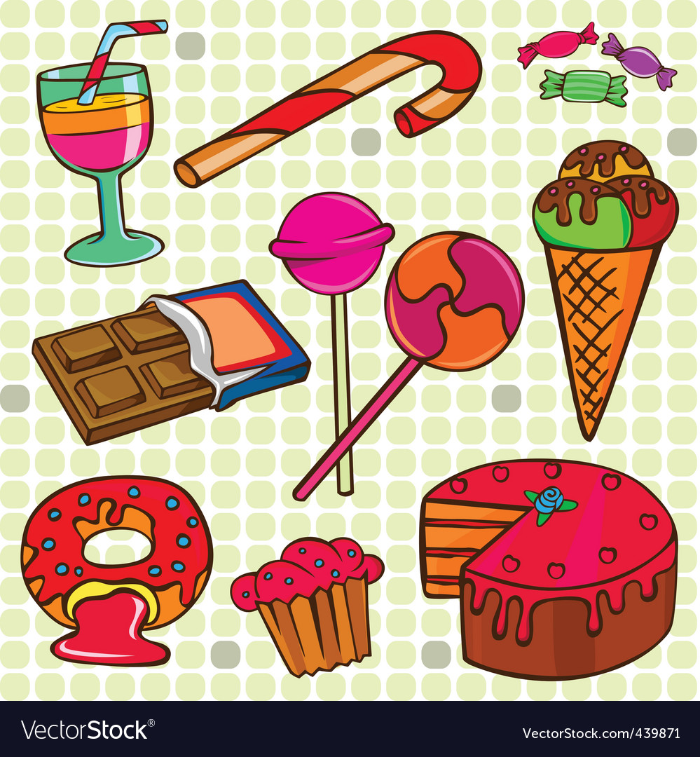 Sweet set Royalty Free Vector Image - VectorStock