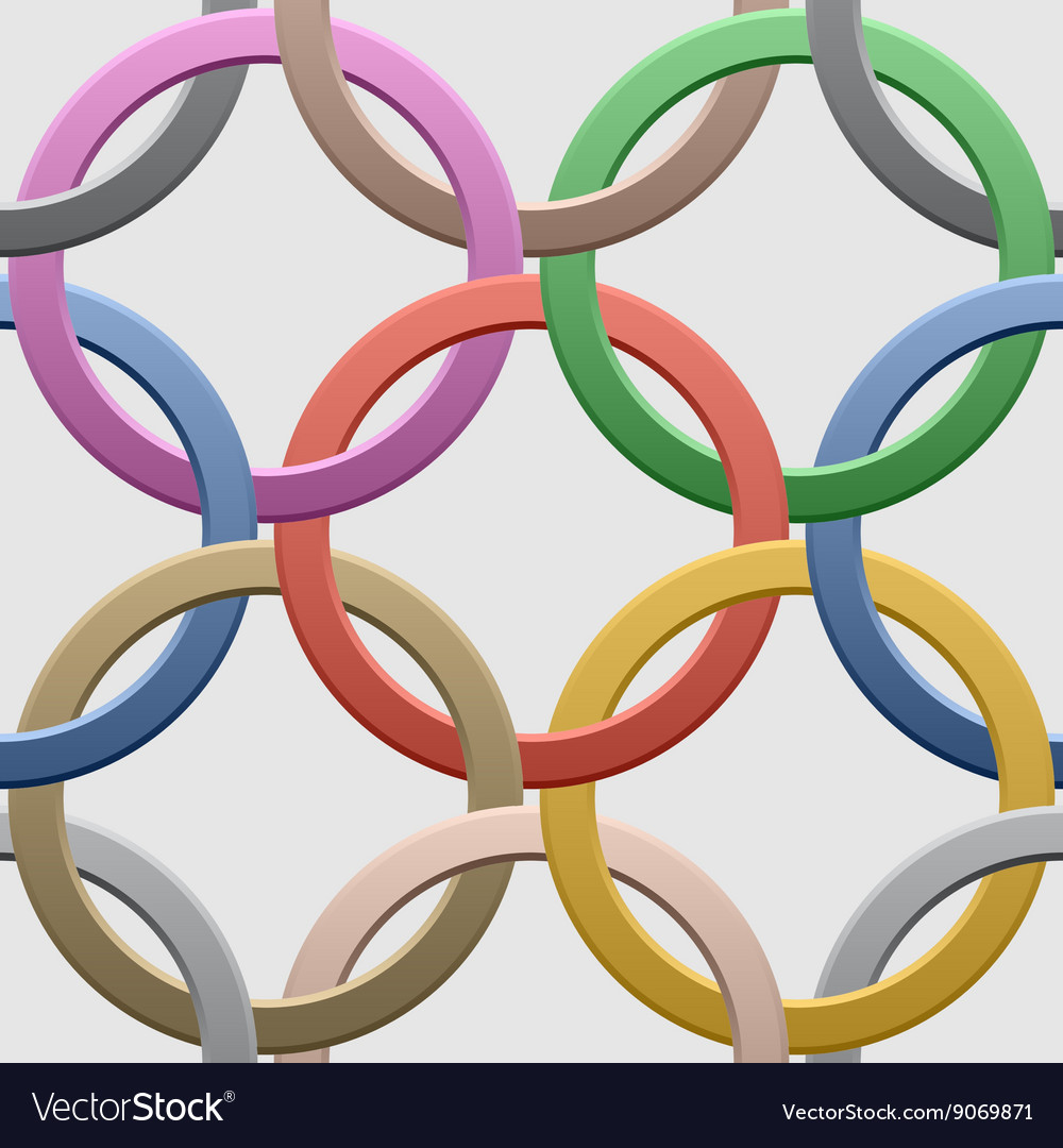 Twisted rings seamless pattern background Vector Image