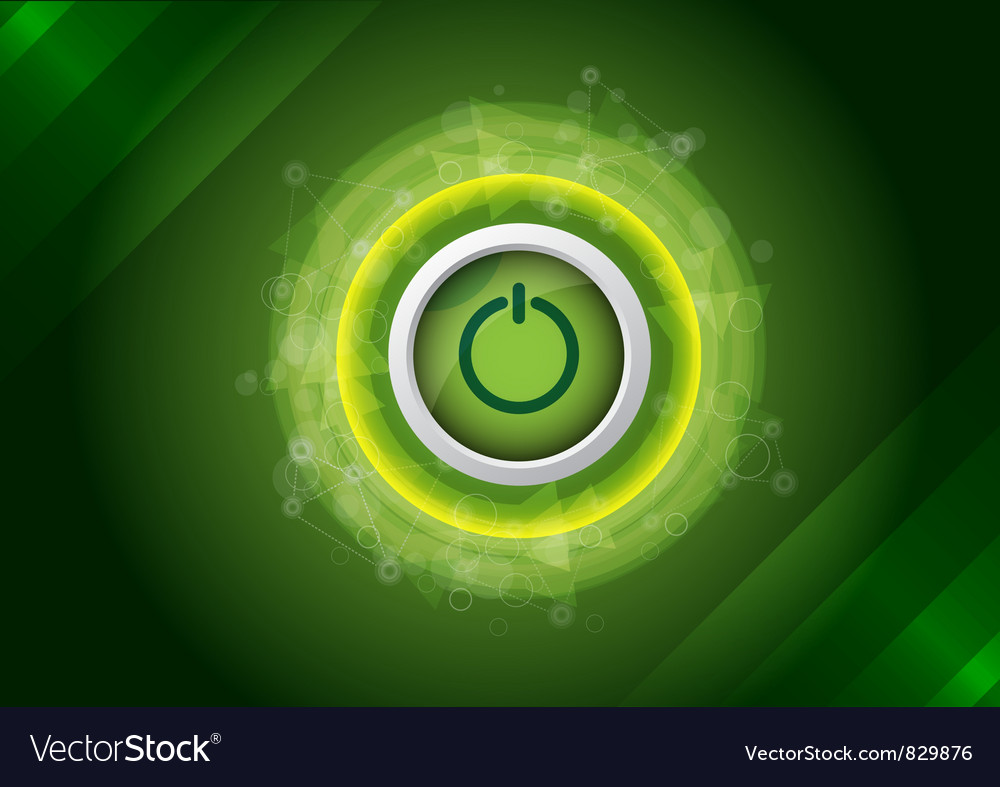 Abstract power button Royalty Free Vector Image