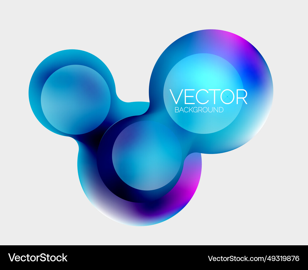 Beautiful flowing round shapes and circles Vector Image