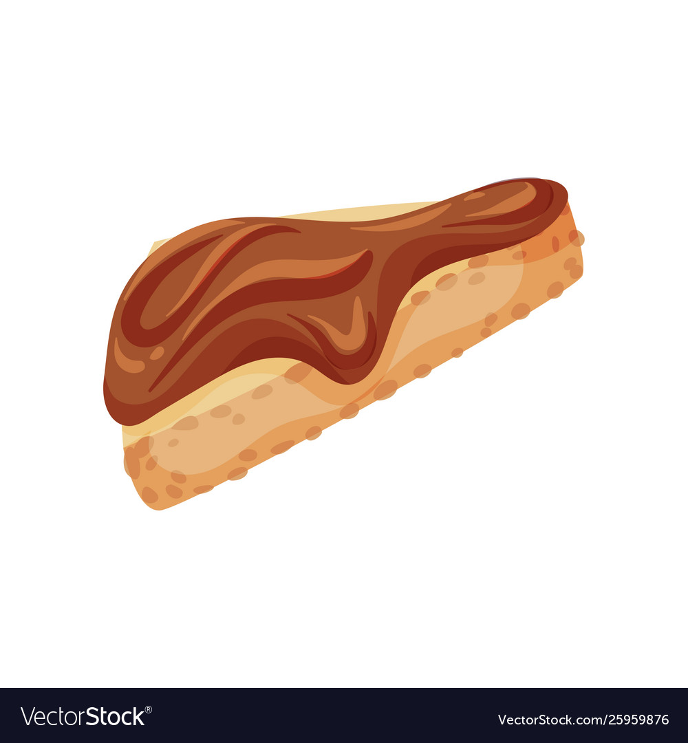 Bread with chocolate spread Royalty Free Vector Image