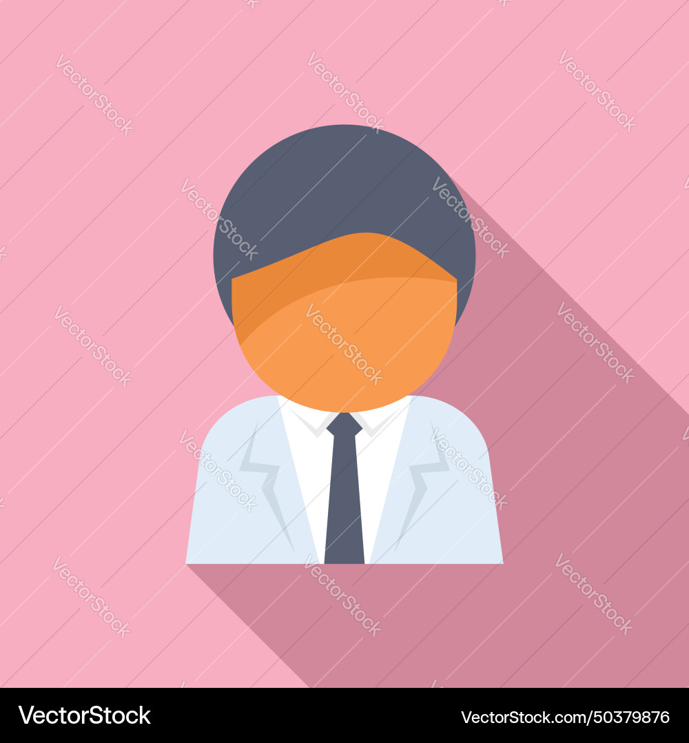 Clinic doctor icon flat general review Royalty Free Vector
