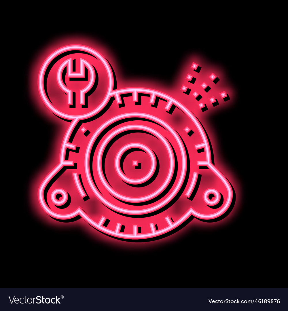 Generator repair neon glow icon Royalty Free Vector Image