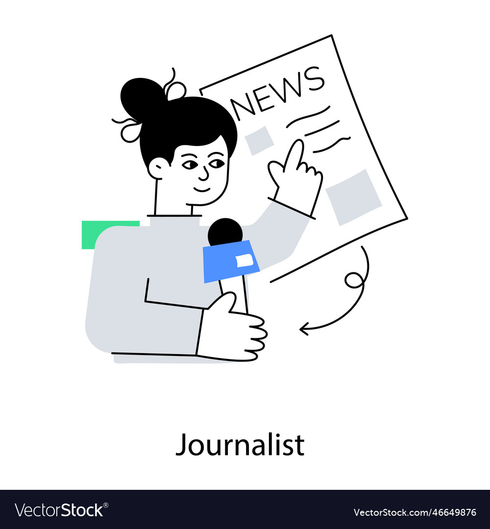 Journalist Royalty Free Vector Image - VectorStock