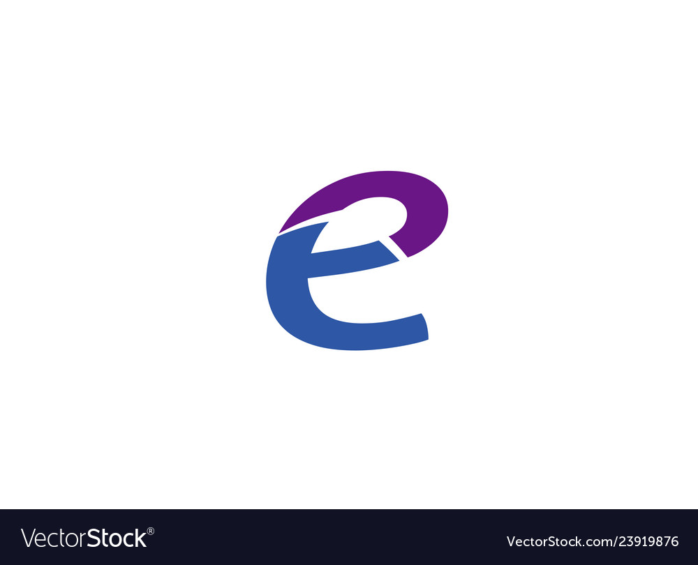 Letter e logo icon design template elements Vector Image