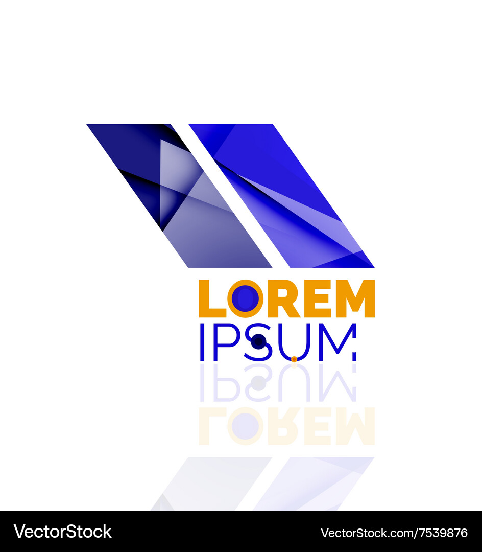 Logo abstract geometric business icon Royalty Free Vector