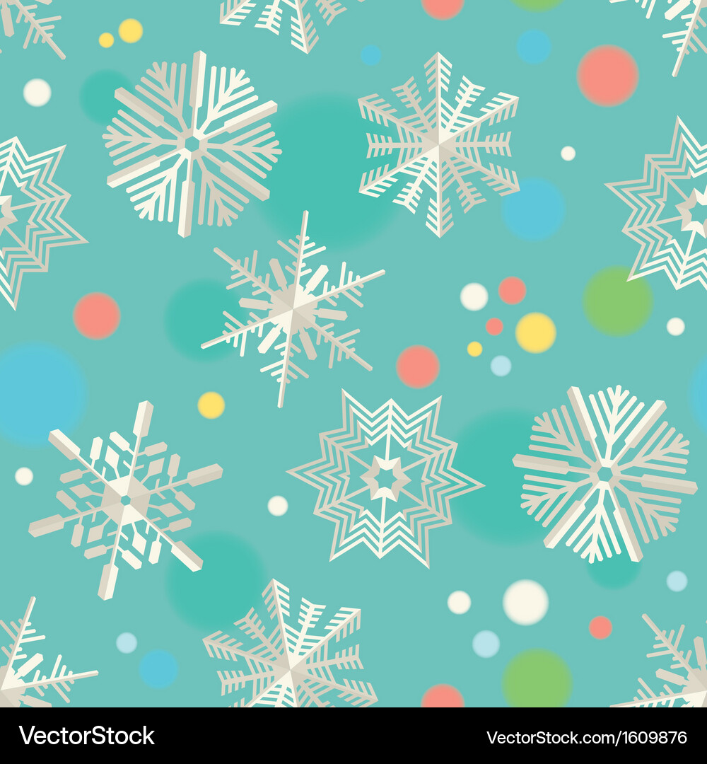Paper snowflakes seamless pattern Royalty Free Vector Image