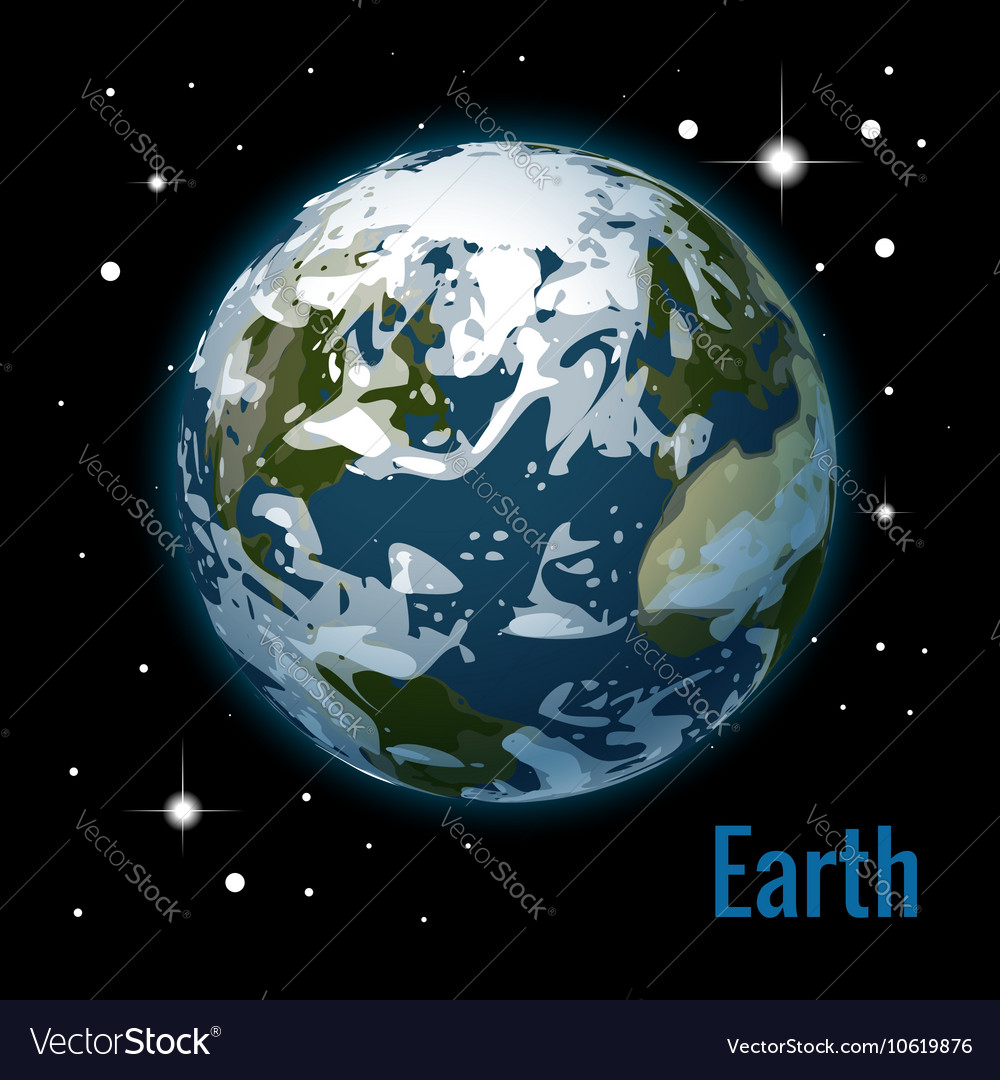 Planet earth with some clouds 3d Royalty Free Vector Image Planet earth with some clouds 3d Royalty Free Vector Image