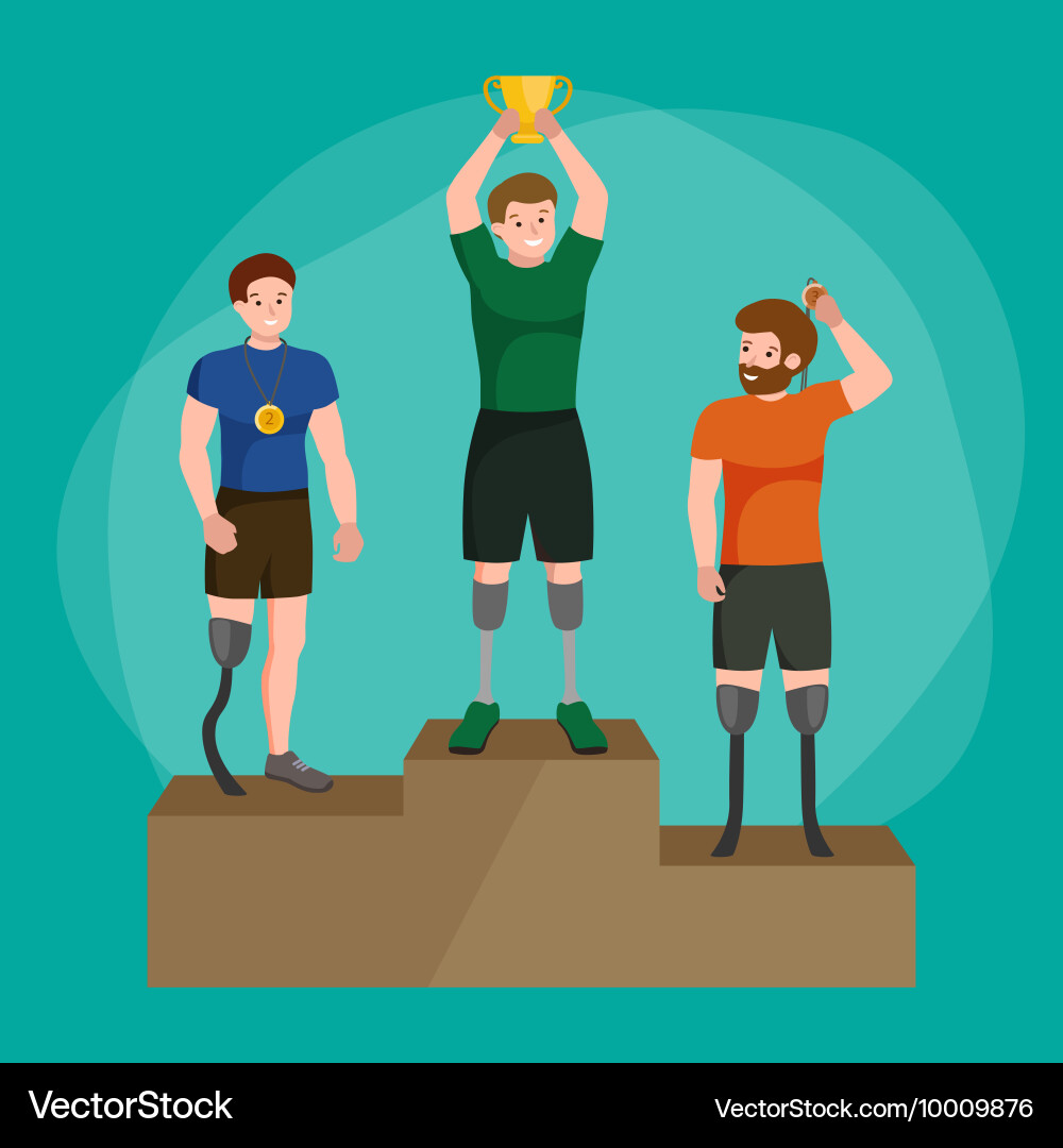 Rio 2016 brazilian game for handicapped Royalty Free Vector