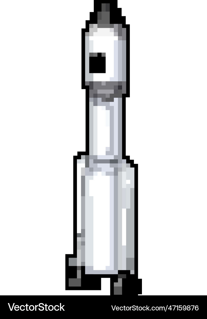 Space rocket toy game pixel art Royalty Free Vector Image