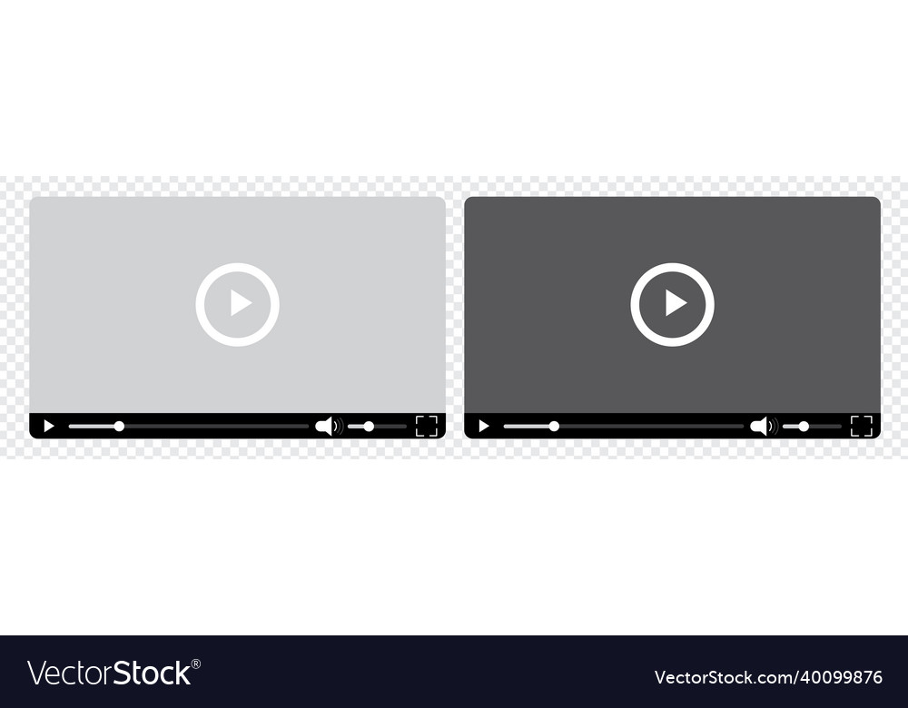 Video player template Royalty Free Vector Image Video player template Royalty Free Vector Image