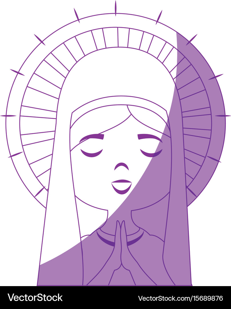 Virgin mary cartoon Royalty Free Vector Image - VectorStock