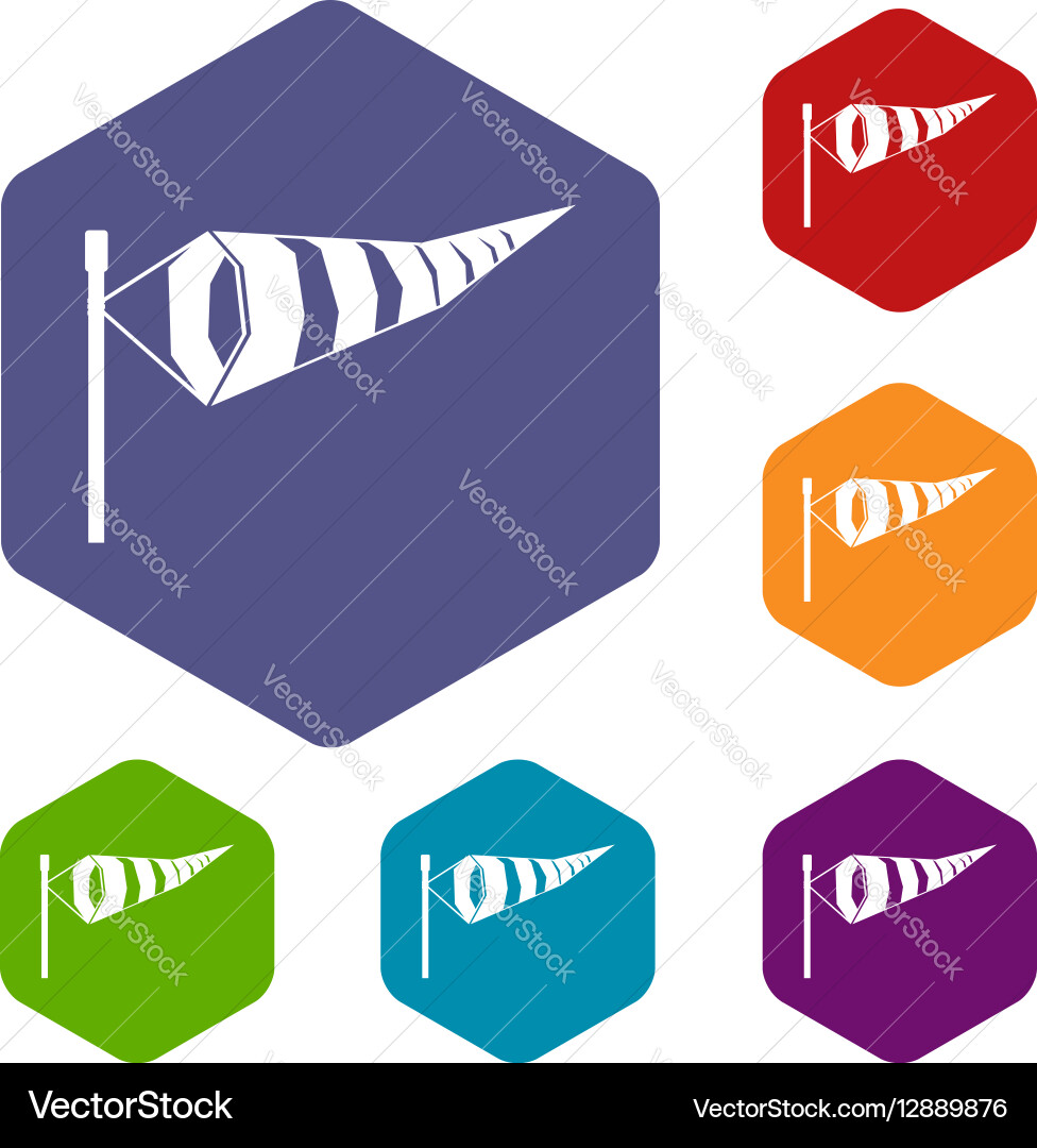 Windsock icons set Royalty Free Vector Image - VectorStock