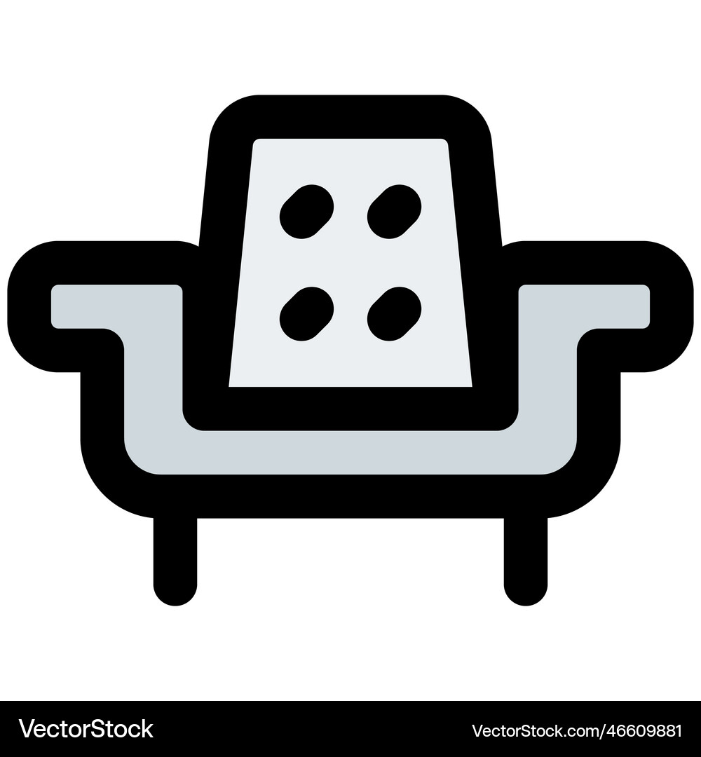A comfy cushioned chair bergere Royalty Free Vector Image