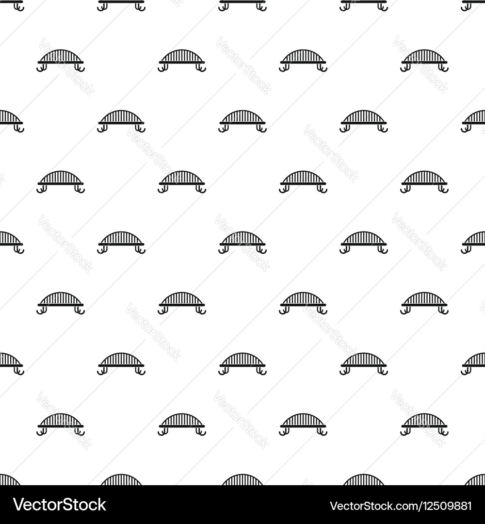 Bench with backrest pattern simple style Vector Image