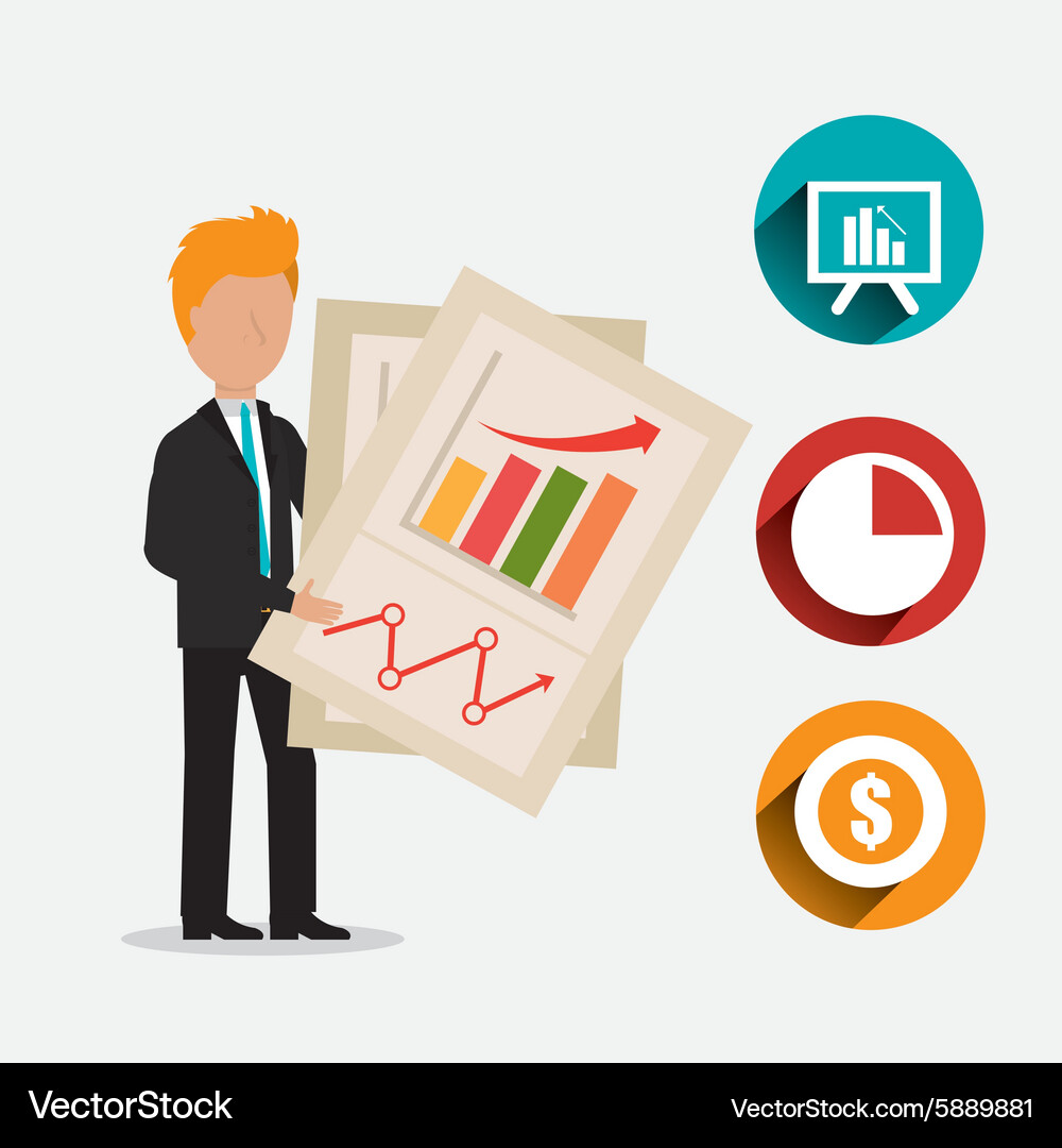 Business profit design Royalty Free Vector Image