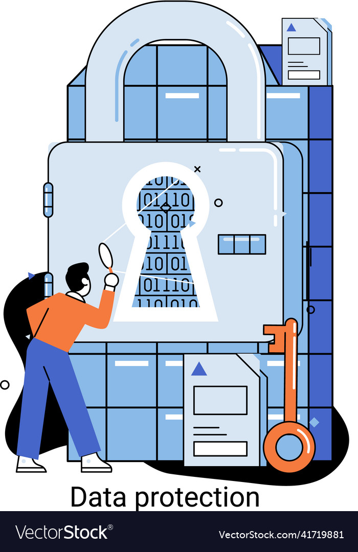 Data Protection Privacy Internet Security Vector Image