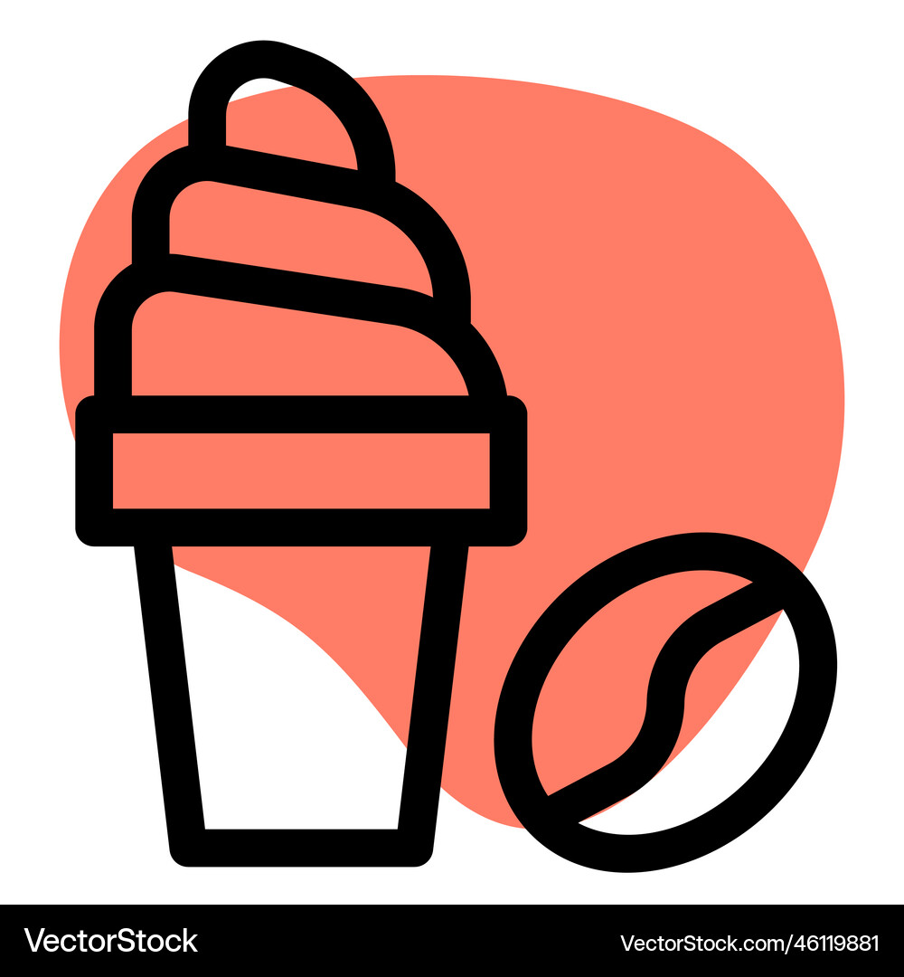 Delicious coffee flavored creamy softy Royalty Free Vector