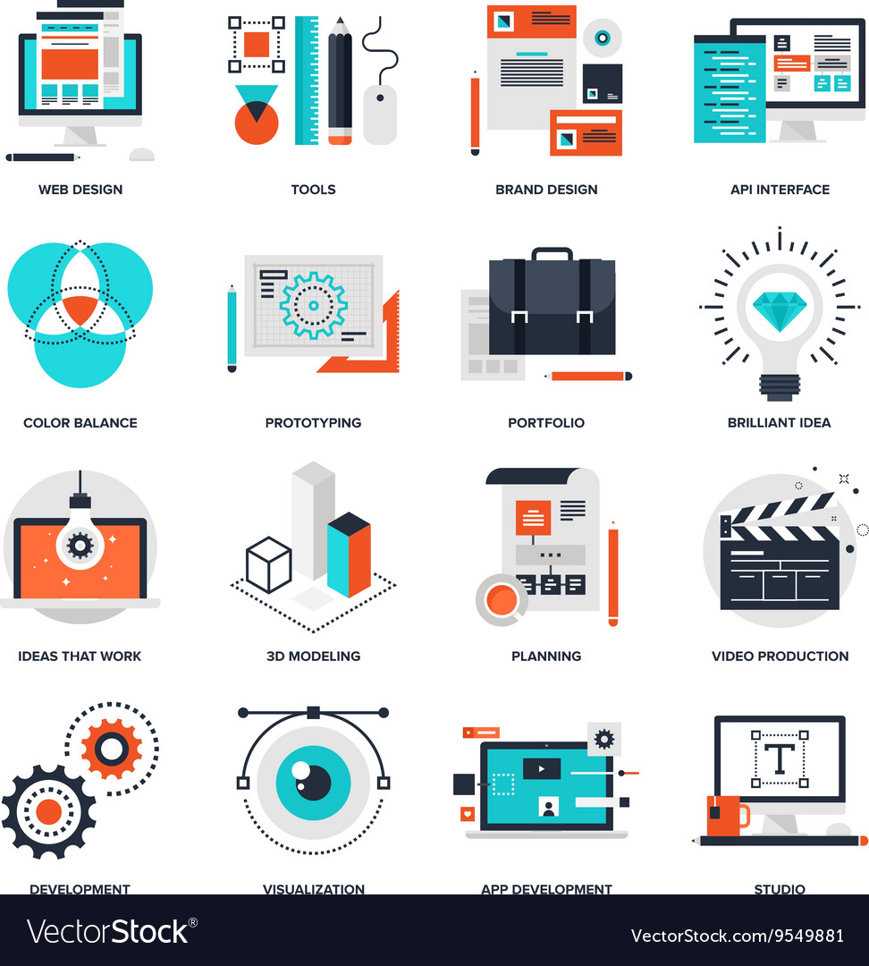 Design and development Royalty Free Vector Image