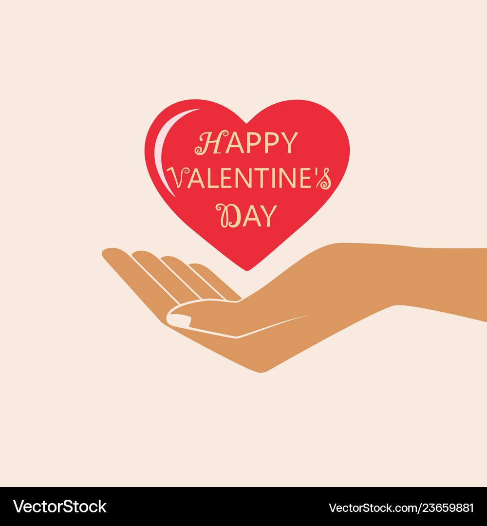 Hand giving love symbol Royalty Free Vector Image