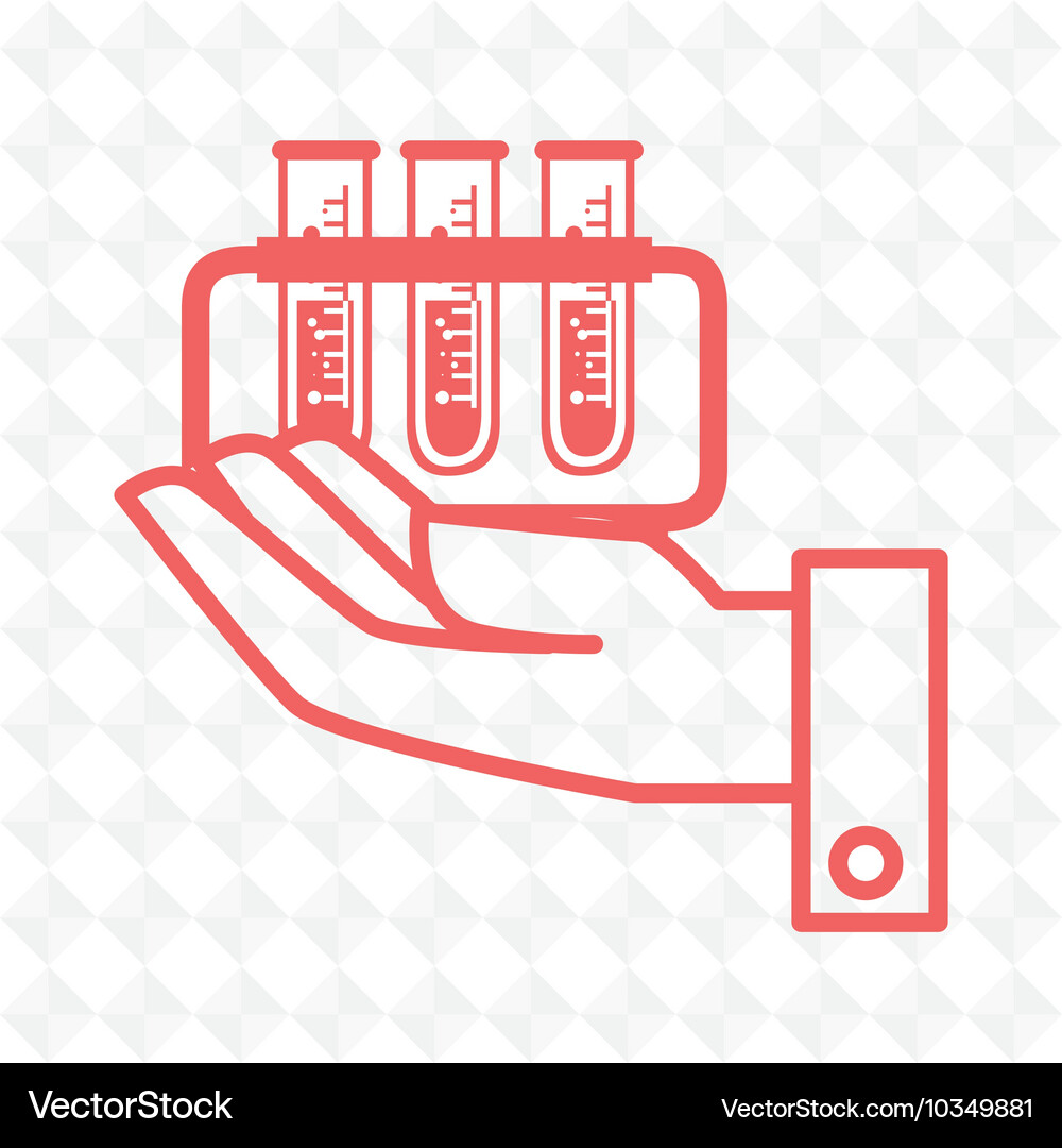 Hand laboratory tools chemistry Royalty Free Vector Image