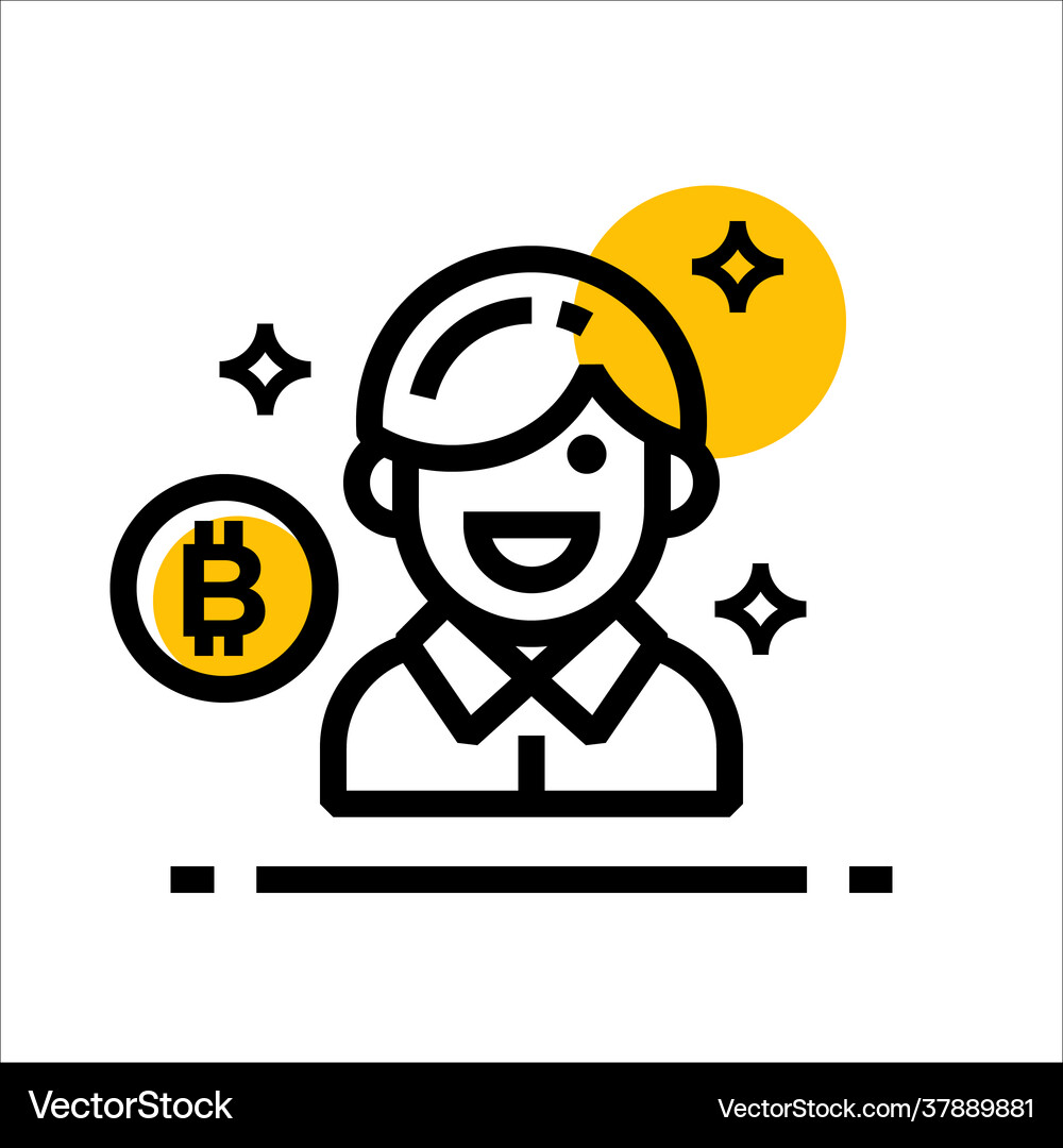 Human and investment icon Royalty Free Vector Image