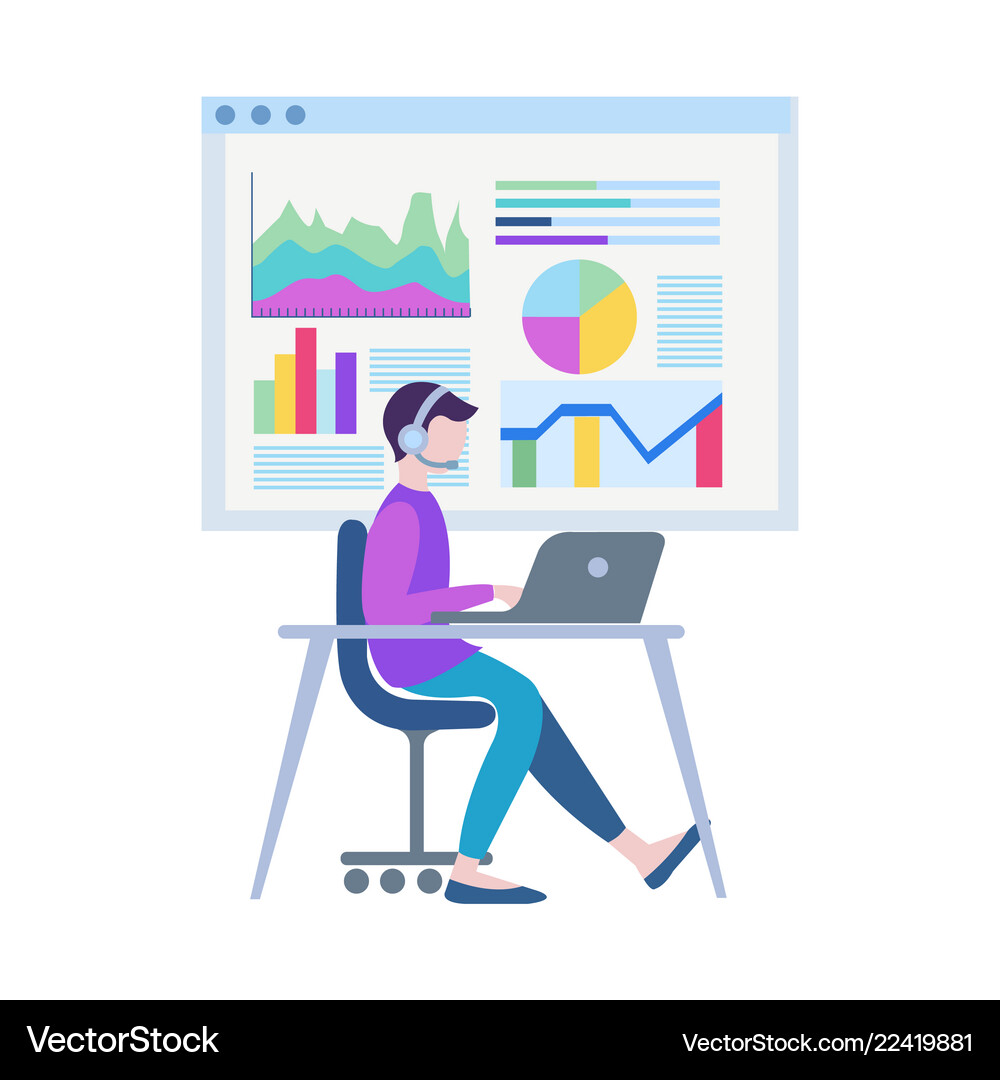 Marketer in the office at work on increasing sales