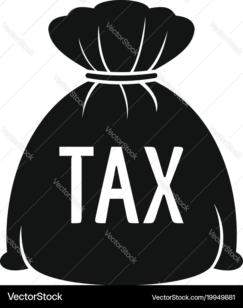 Money bag icon simple style Royalty Free Vector Image