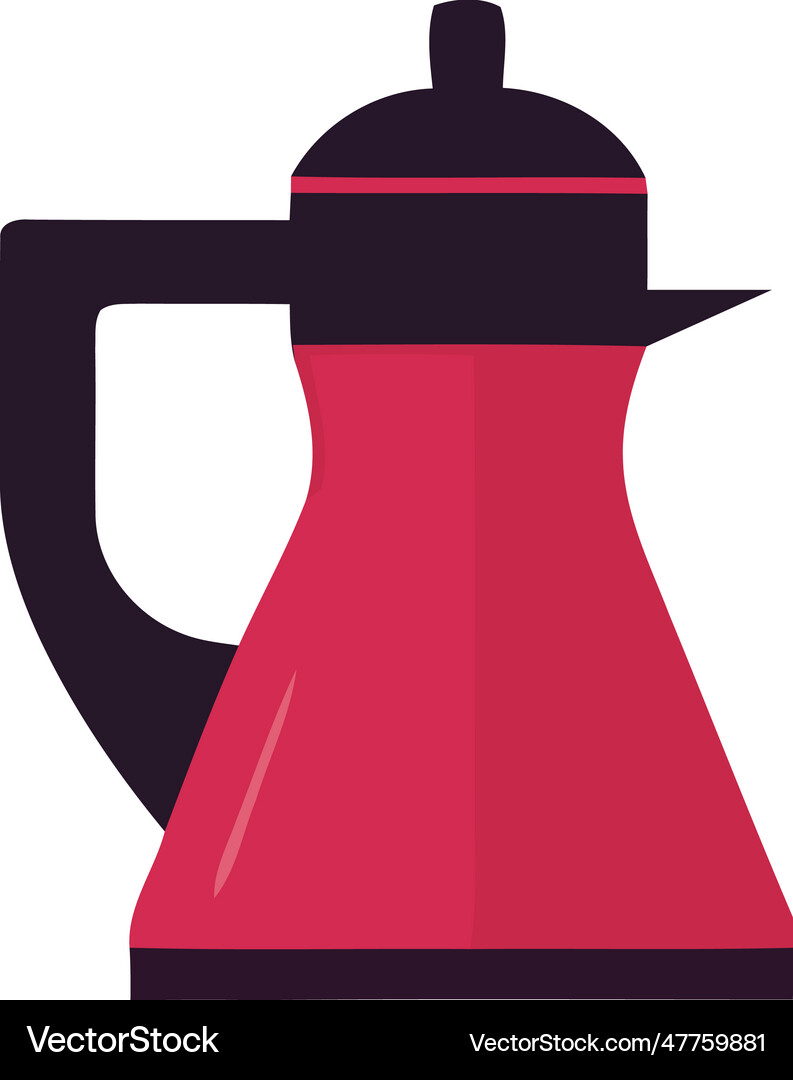 Organic coffee kettle icon on metal backdrop Vector Image