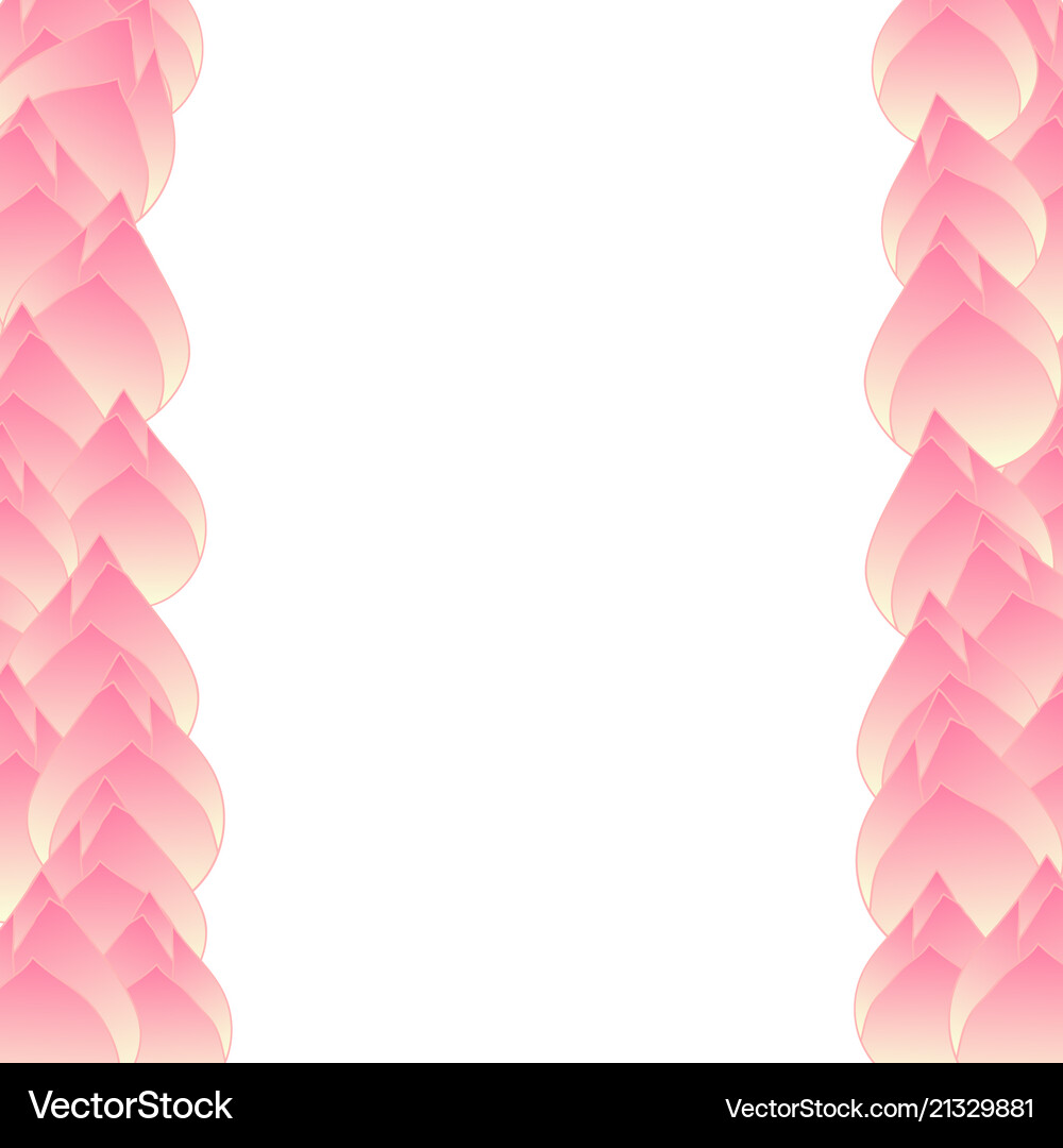 Pink bud indian lotus border Royalty Free Vector Image