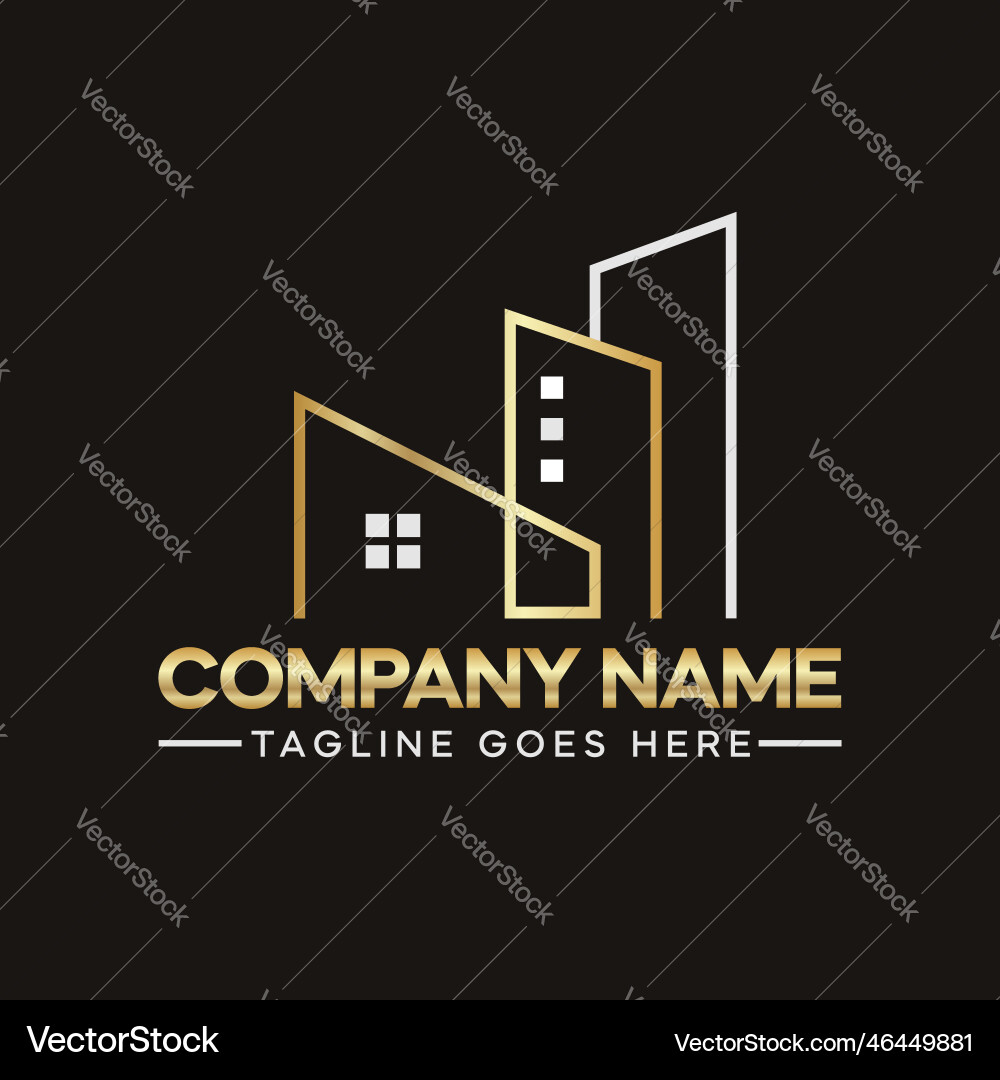 Real estate building and construction logo Vector Image