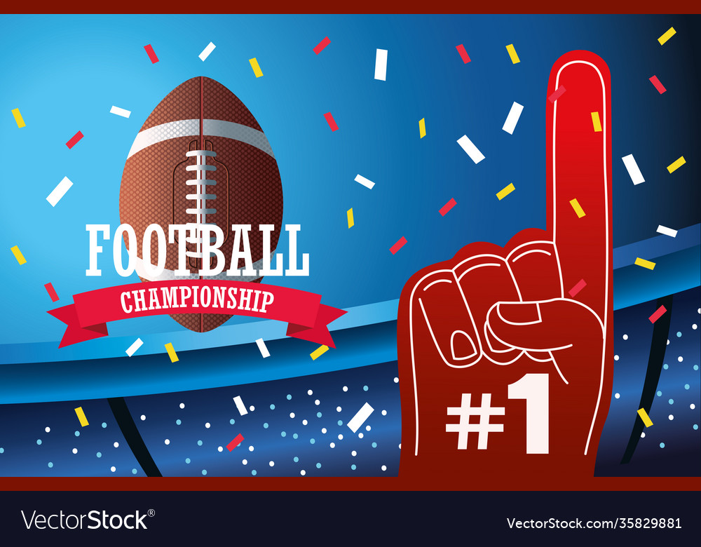 Super bowl american football sport lettering Vector Image