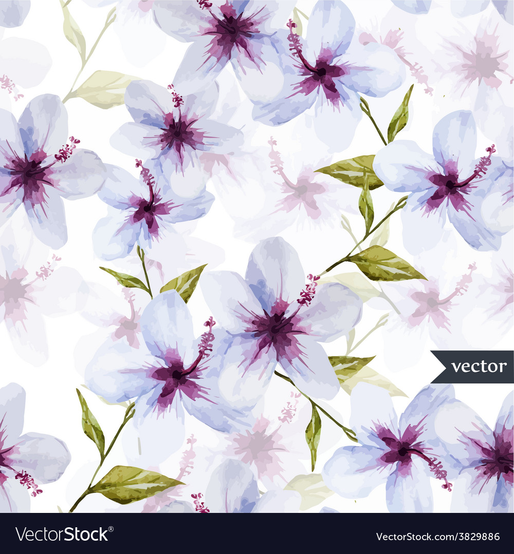 Blue flowers pattern Royalty Free Vector Image