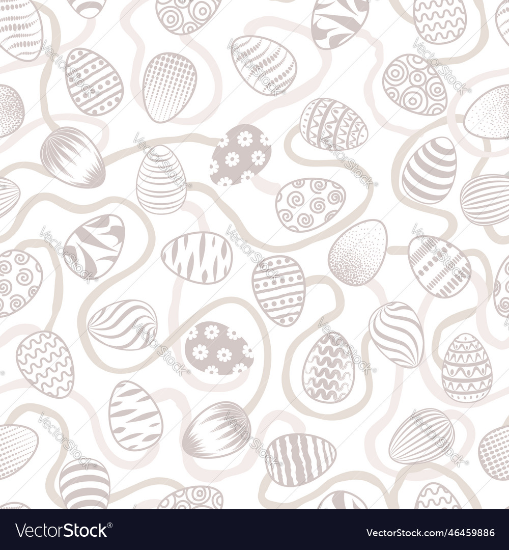 Easter egg seamless pattern spring holiday Vector Image