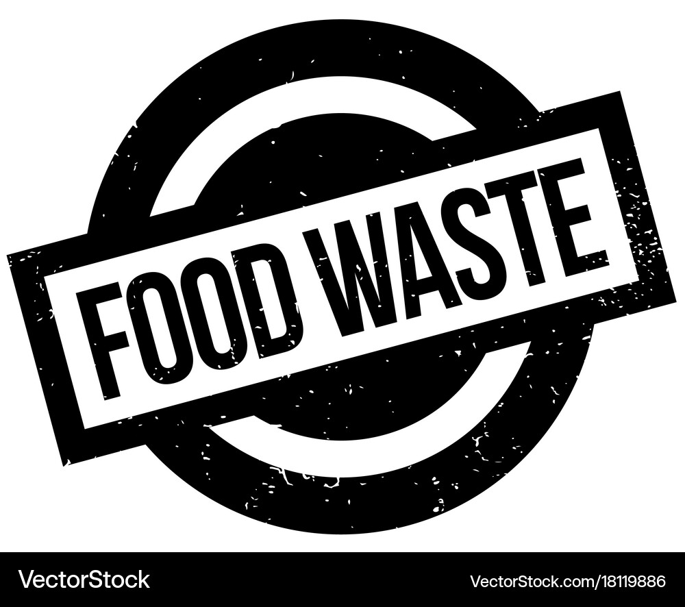 Food waste rubber stamp Royalty Free Vector Image