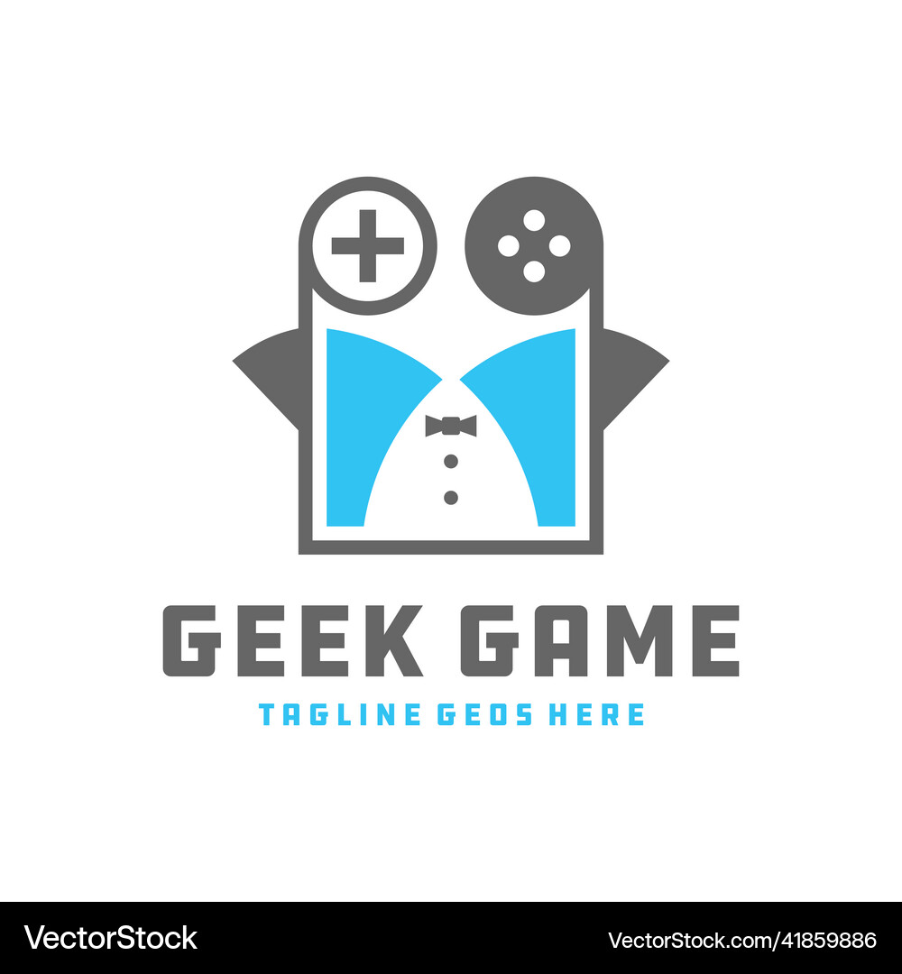 Gaming worker logo design Royalty Free Vector Image