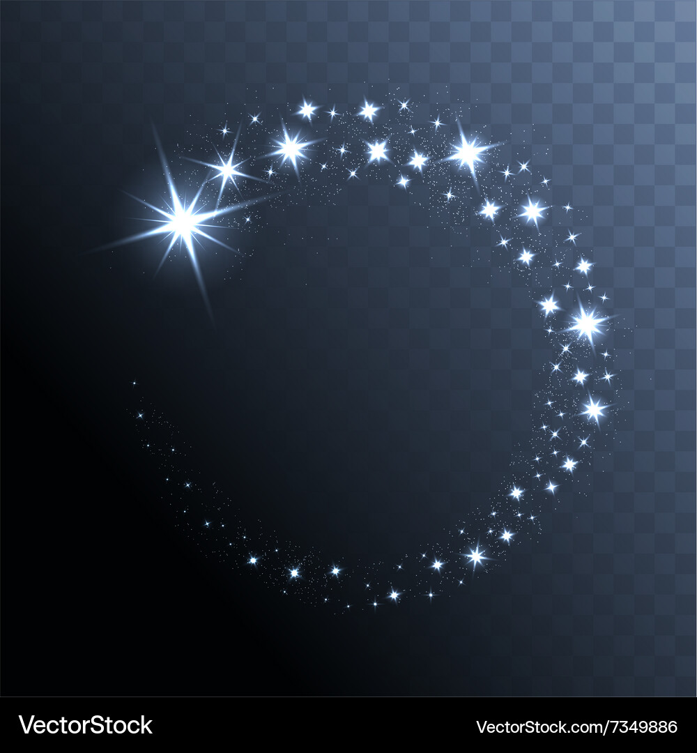 Glowing stars ghts and sparkles Royalty Free Vector Image