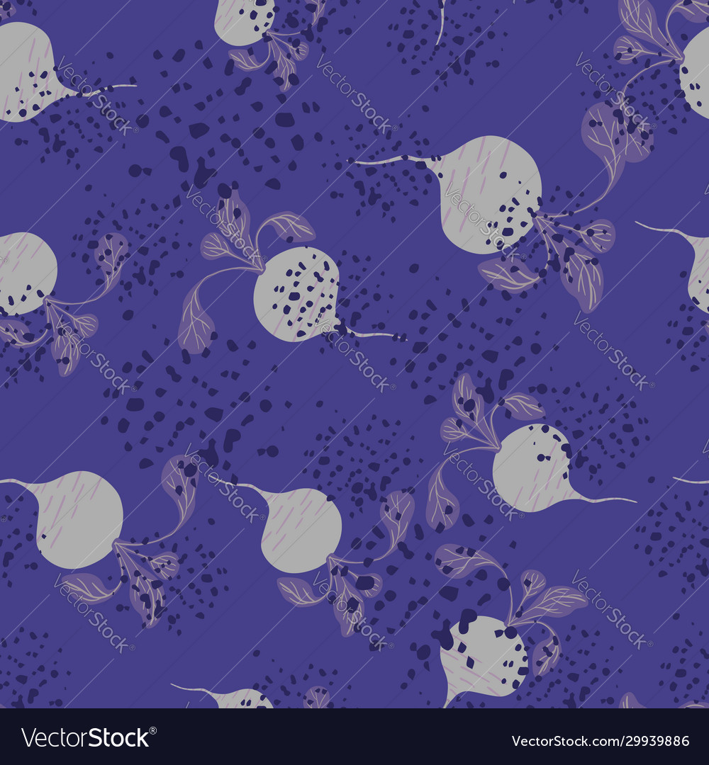Hand drawn beet seamless pattern doodle beetroot Vector Image