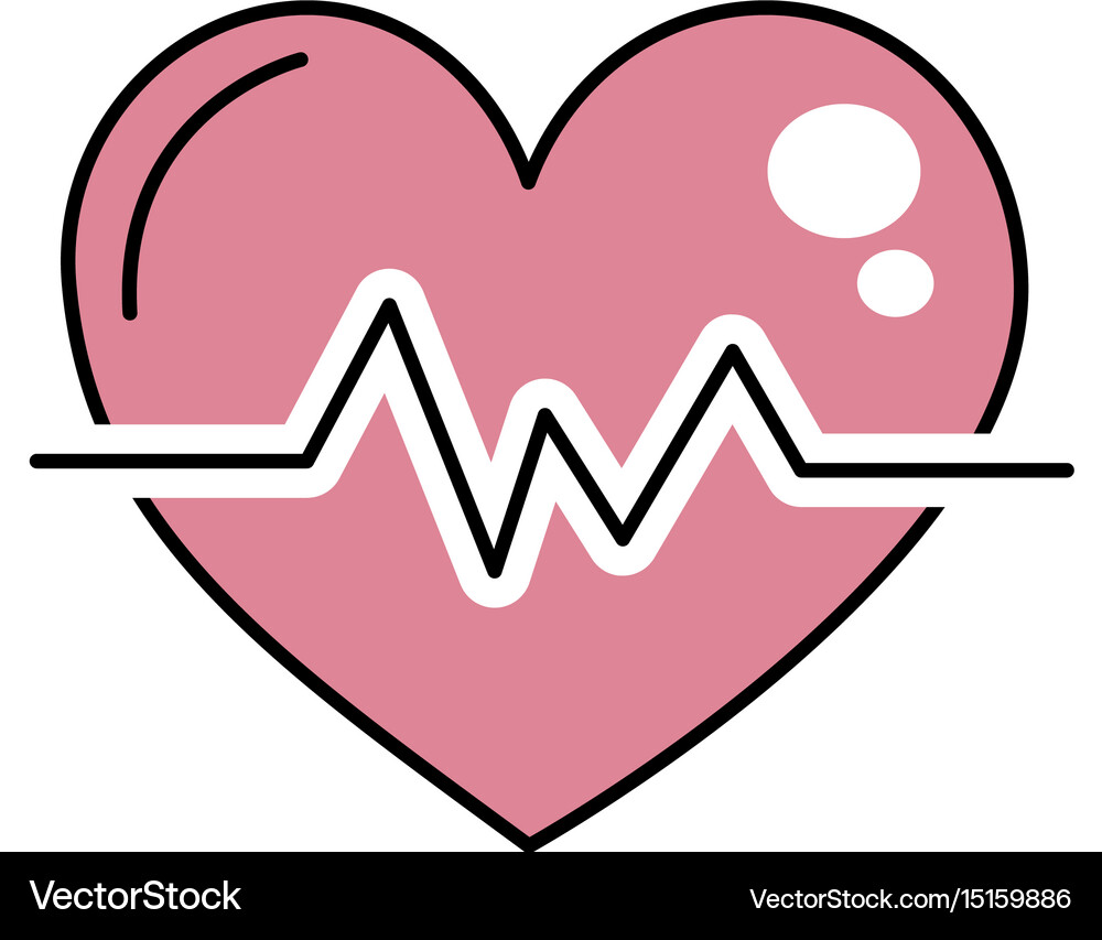 Heartbeat to know rhythm cardic and frequency Vector Image