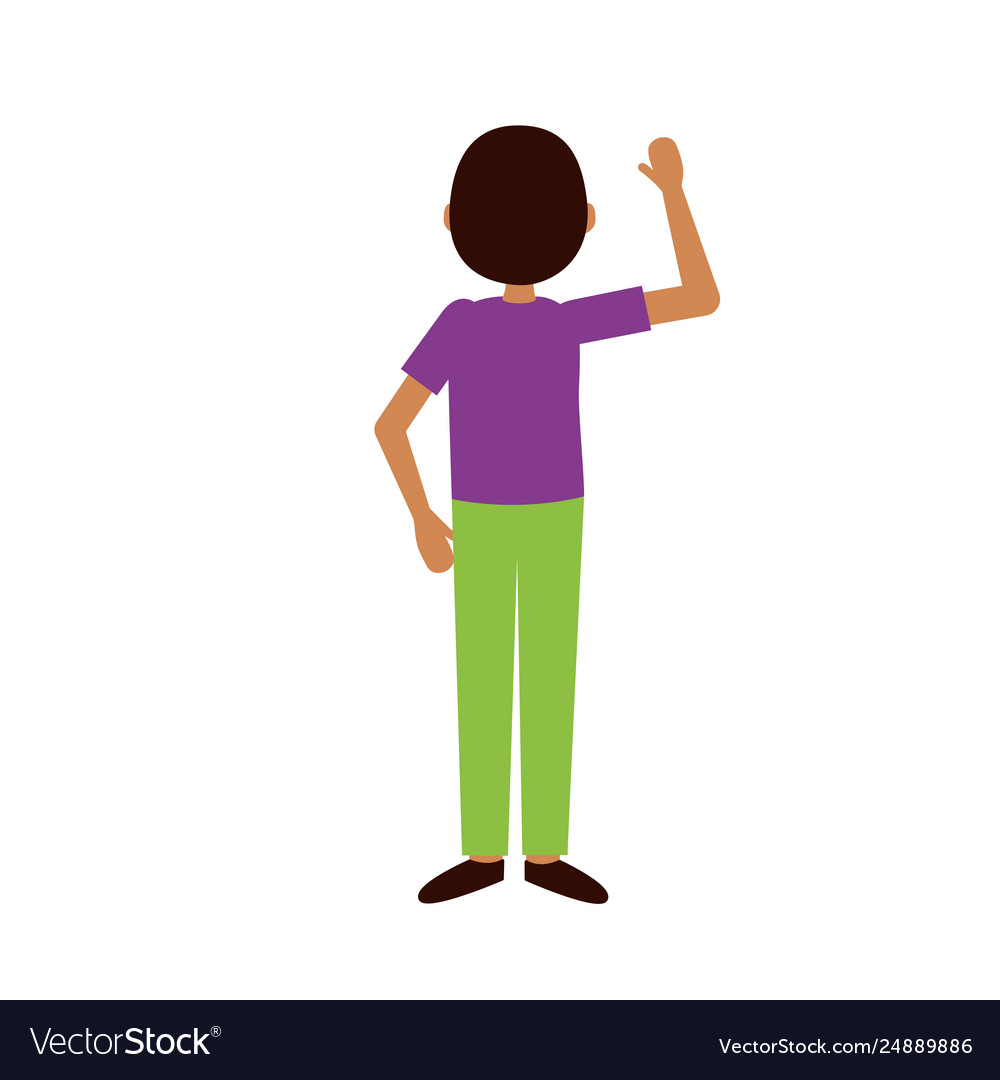 Man back view Royalty Free Vector Image - VectorStock