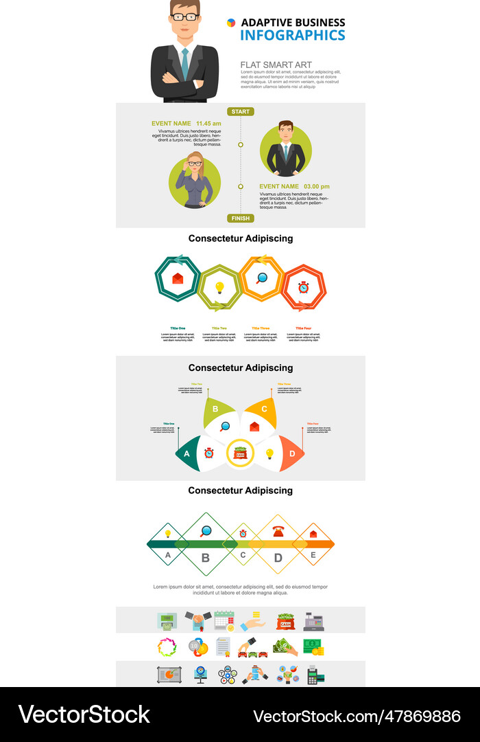 Management and consulting concept infographic Vector Image
