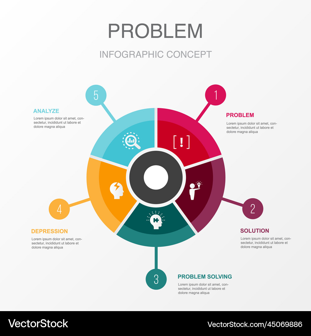 Problem Solution Solving Depression Royalty Free Vector
